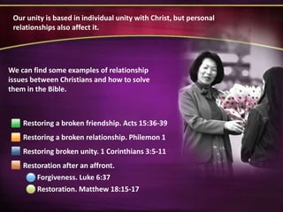 10 unity and broken relationships | PPT