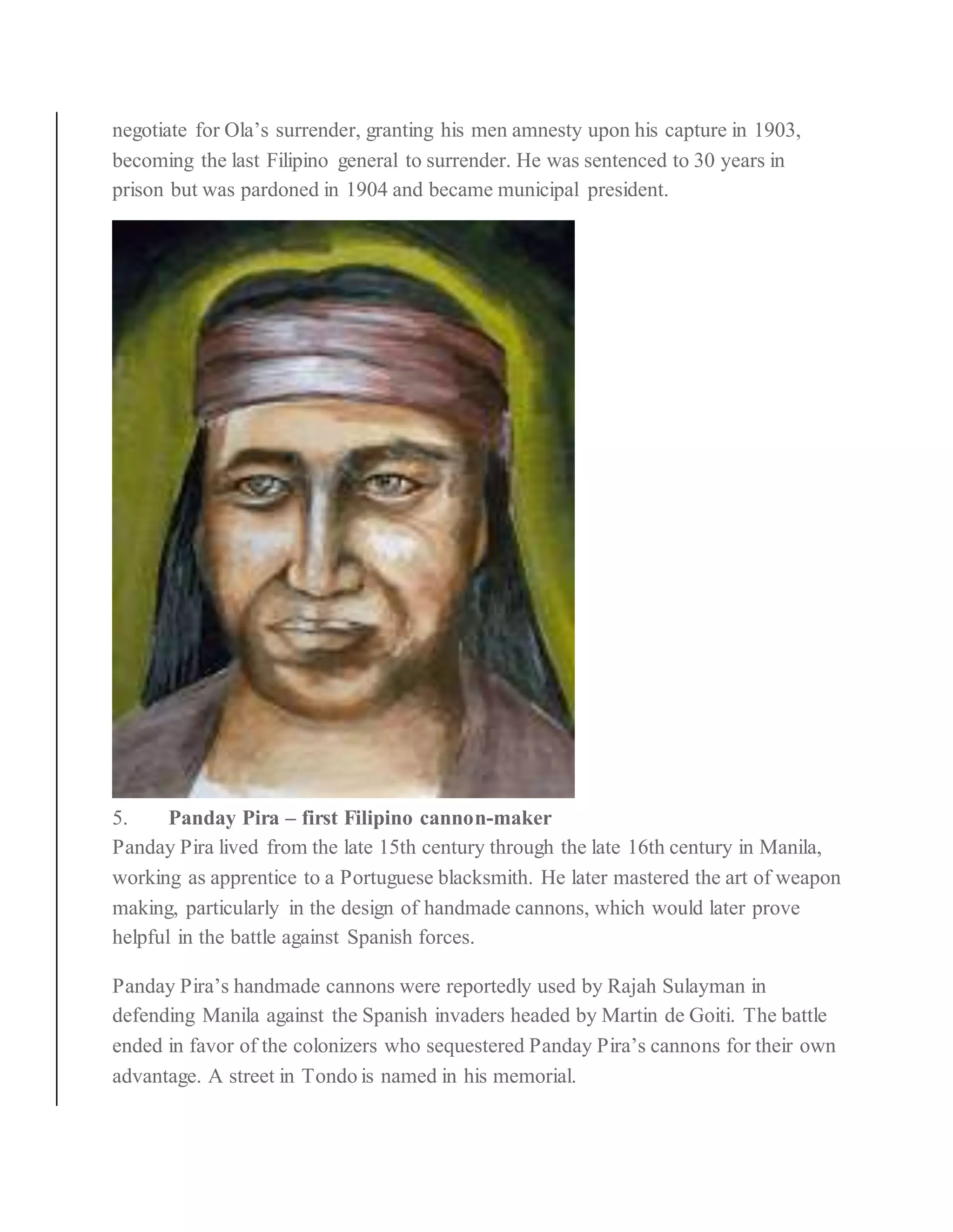 10 unsung heroes of philippine history | DOCX