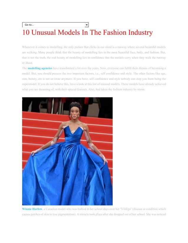 10 unusual models in the fashion industry | PDF