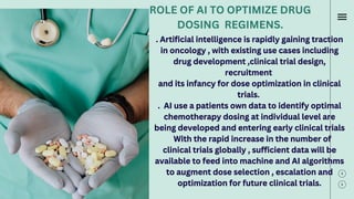 Utilizing AI to optimize drug dosing regimens for individual patients ...