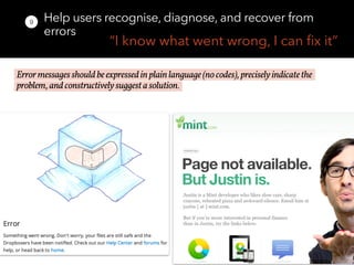 10 Usability Heuristics explained | PDF