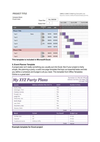 10 Useful Excel Project Management Templates for Tracking.pdf