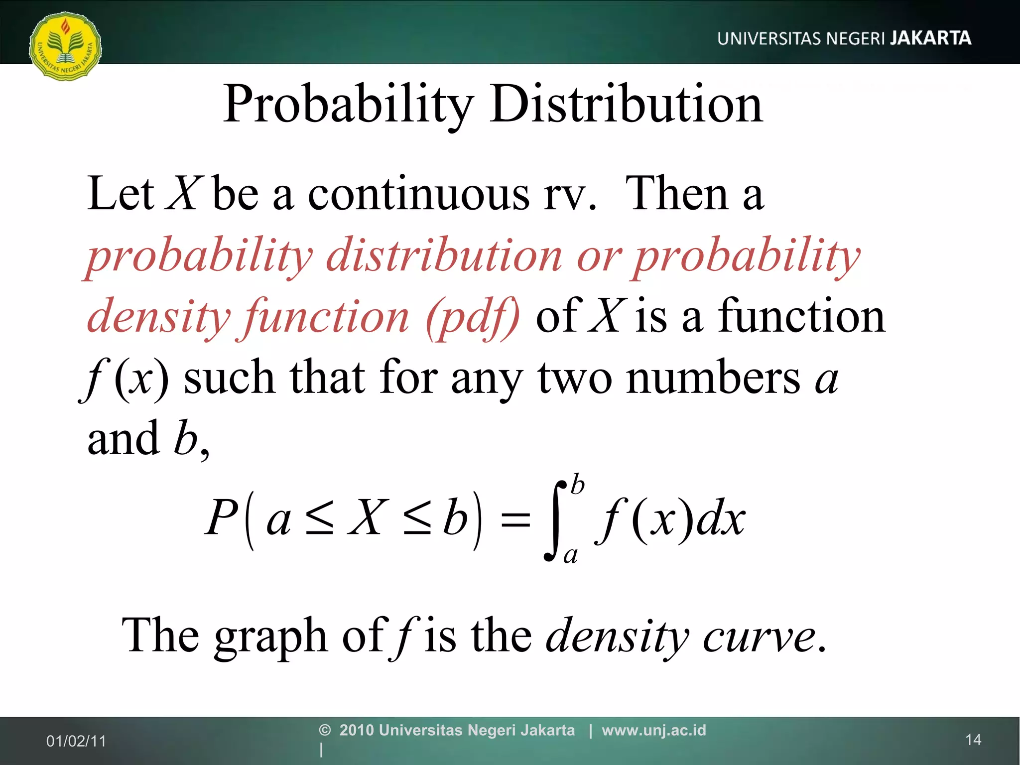 Statistika Dasar (10) variable acak | PPT