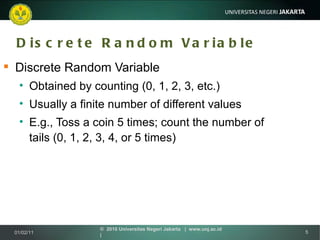 Statistika Dasar (10) variable acak | PPT | Science