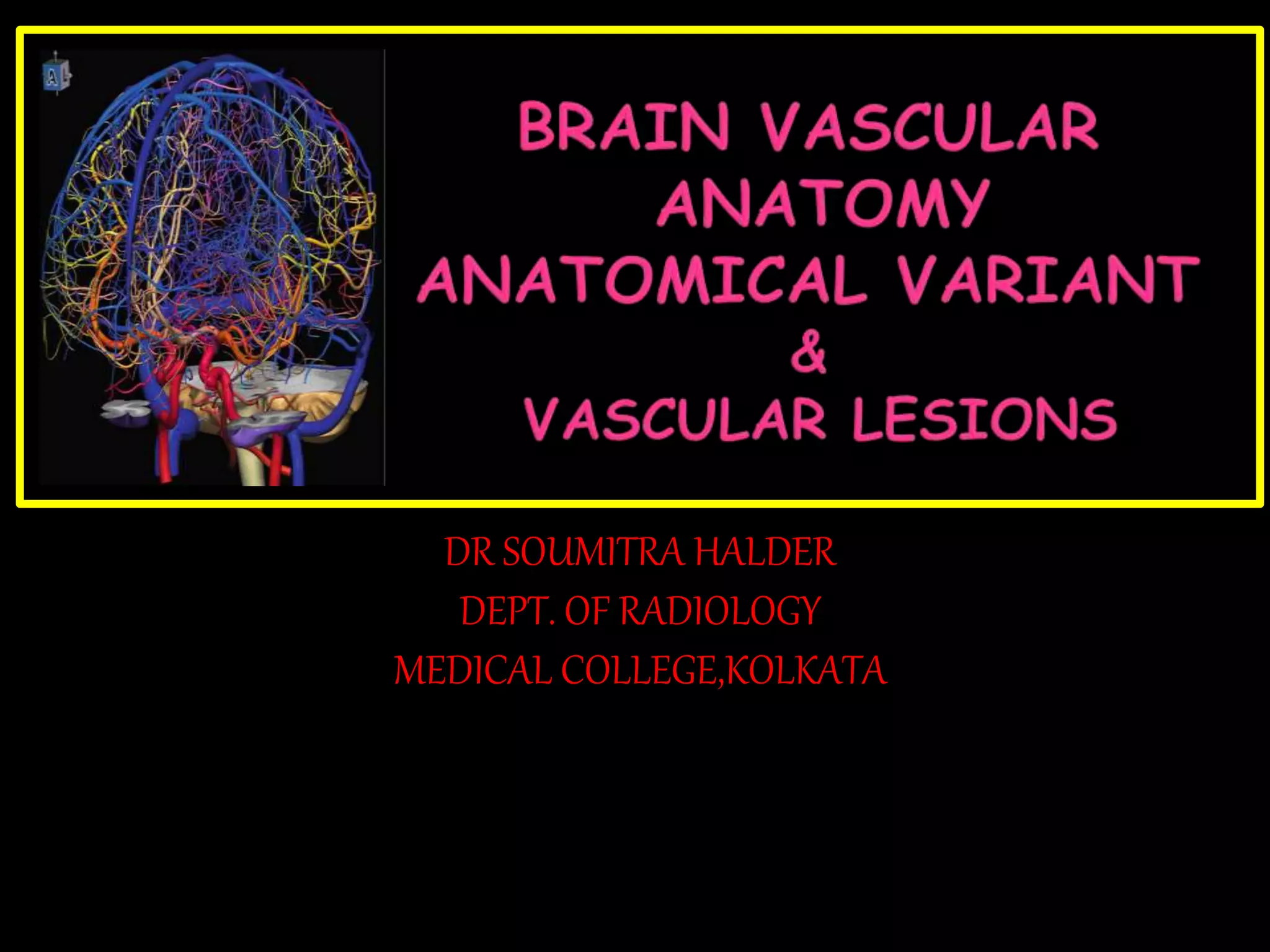 Vascular brain lesions for radiology by Dr Soumitra Halder | PPTX