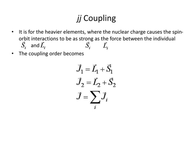 10vector Coupling Of Angular Momentumpptx Chemistry Science