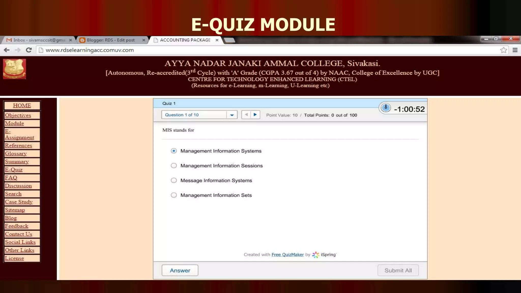 Virtual Learning Environment - R.D.Sivakumar | PPT