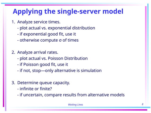10 Waiting Lines Models in Queuing Theort | PPT