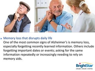 10 Warning Signs of Alzheimer's | PPTX