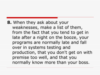 10 way how we can fail in an interview | PPT