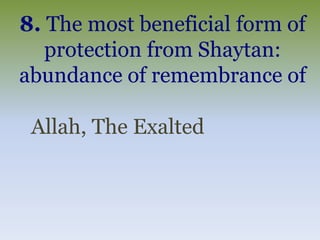 10 ways of seeking protection from the satan | PPT