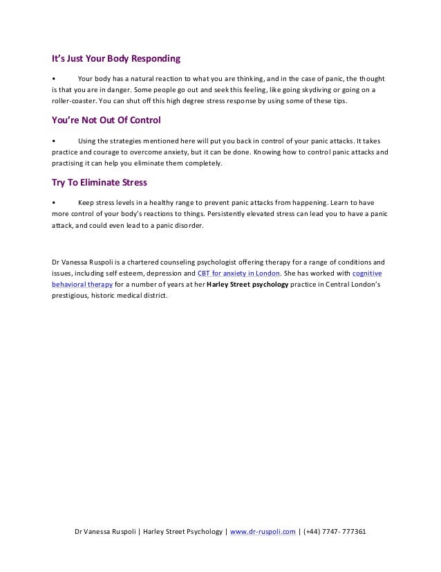 10 Ways Stop Panic Attacks 