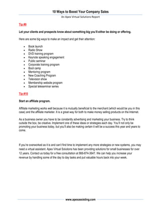 10 ways to boost your company sales | PDF