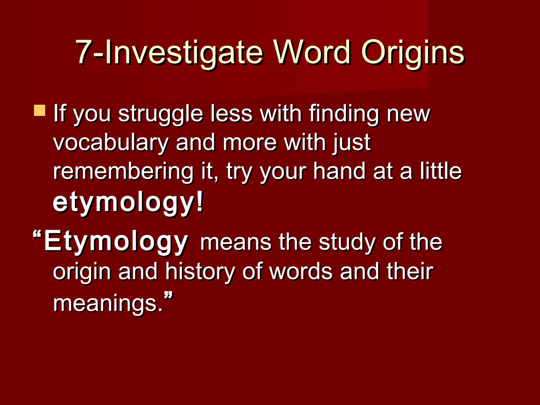 10 ways to build your vocabulary | PPT