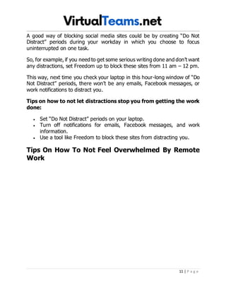 10 ways to enhance your remote work productivity | PDF | Free Download