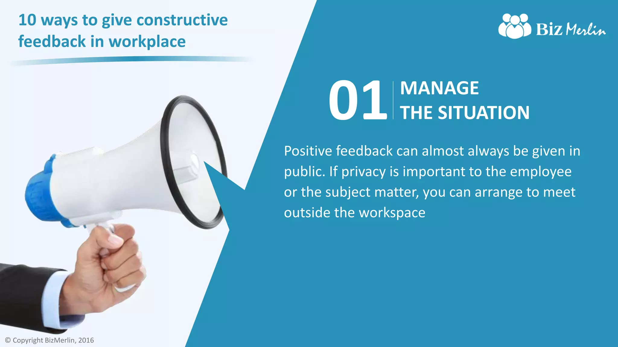 10 ways to give constructive feedback in workplace | PPTX