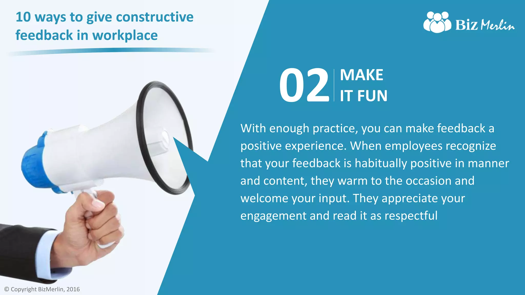10 ways to give constructive feedback in workplace | PPTX