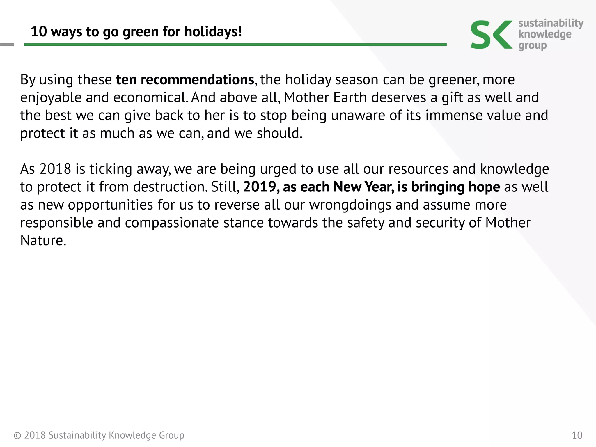 10 ways to go green for holidays! | PDF