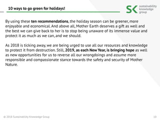 10 ways to go green for holidays! | PDF