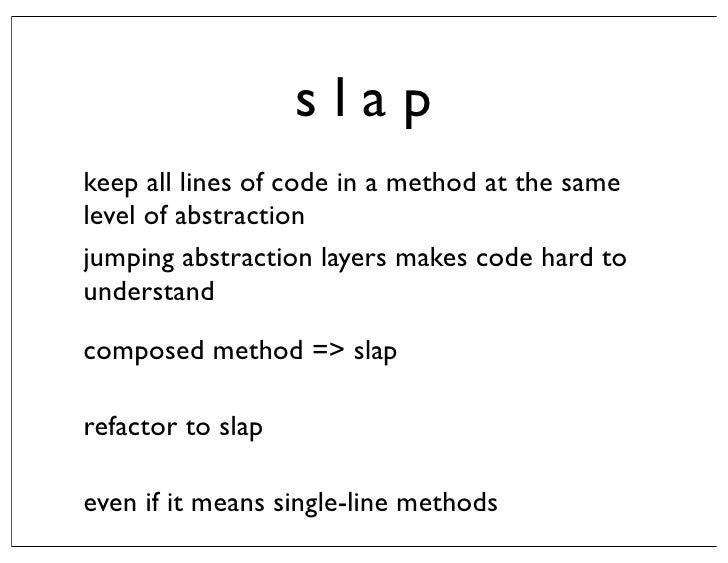 SLAP (Single Level of Responsibility Principle) – The Green Bar