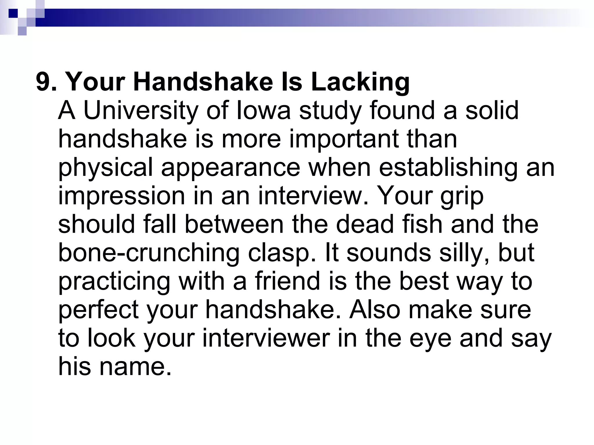 10 ways to make a bad first impression | PPT