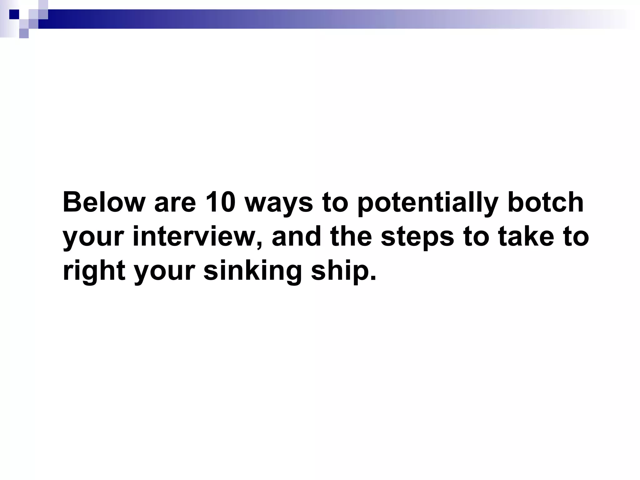 10 ways to make a bad first impression | PPT
