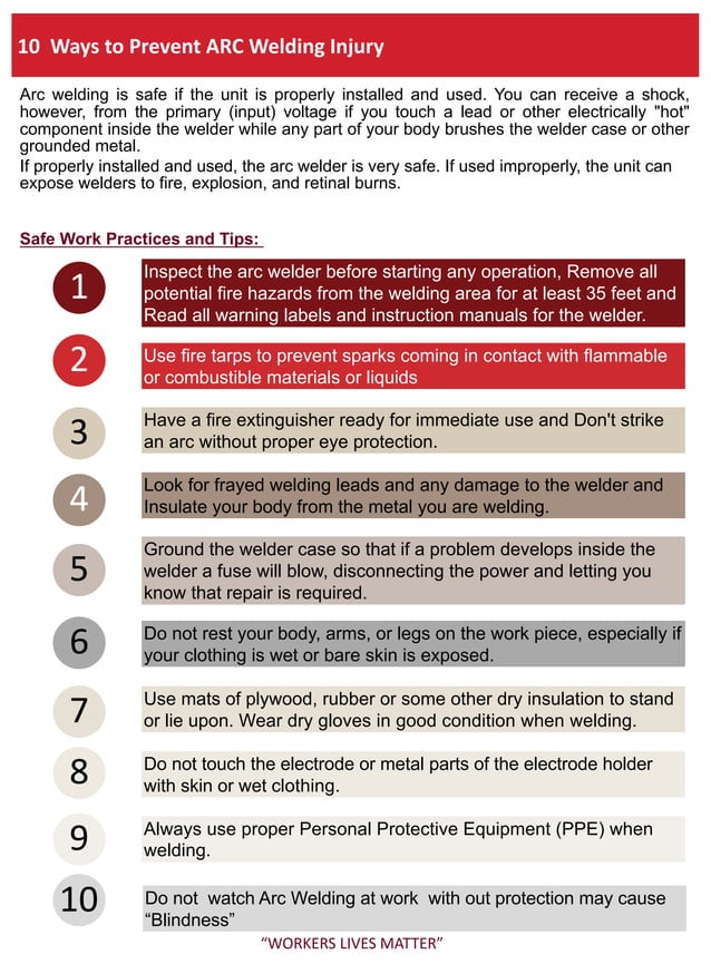 10 Ways to Prevent ARC Welding Injury | PDF