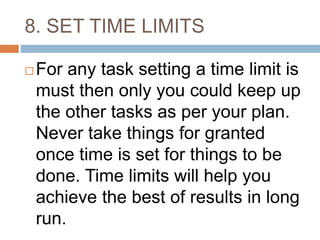 10 Ways To Time Managemnt | PPT