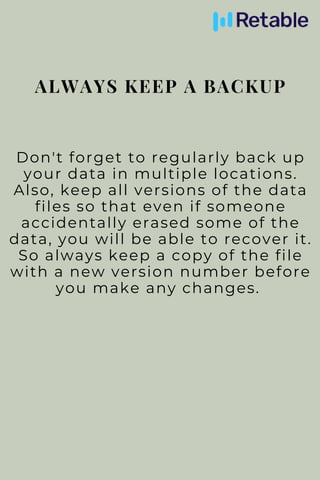 10 ways to use and organise your spreadsheet in excel | PDF ...