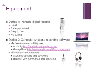 10 Ways To Use Sound Files | PPT