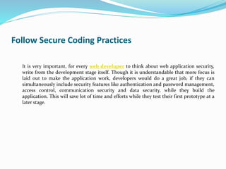 10 web application security best practices for 2020 | PPT