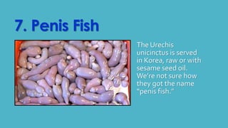 10 Ten Weird Foods | PPSX