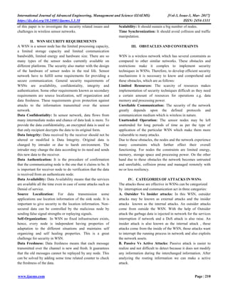 Wireless Sensor Networks: An Overview on Security Issues and Challenges ...