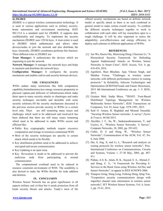 Wireless Sensor Networks: An Overview on Security Issues and Challenges | PDF