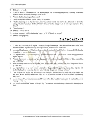 Chapter 10 Work and Energy class 9 pdf Download | PDF