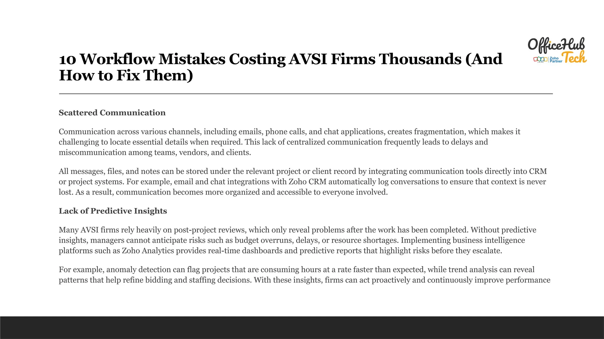 10 Workflow Mistakes Costing AVSI Firms Thousands (And How to Fix Them ...