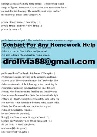 [10] Write a Java application which first reads data from the phoneb.pdf