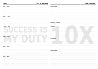 10xplanner 001 | PDF