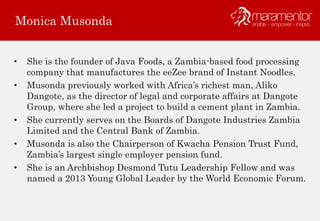 10 young women entrepreneurs of africa | PPT