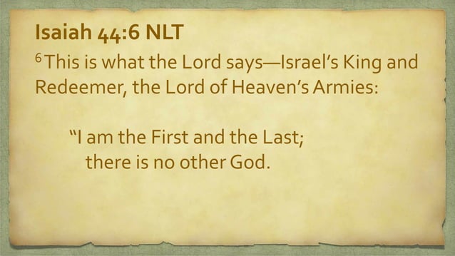 11-01-20, Isaiah 46;3-13, God Acts | PPT