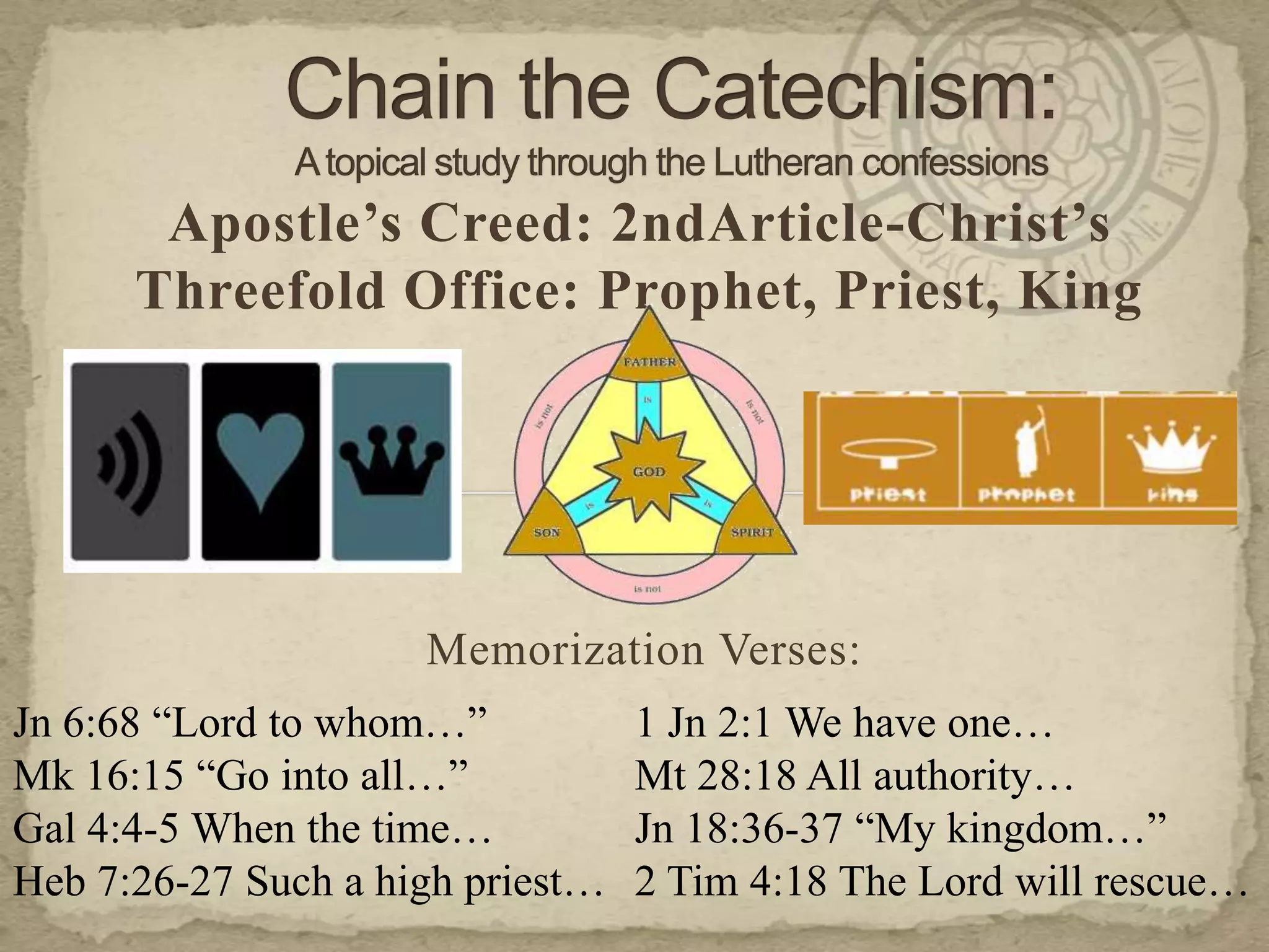 11.03.25 2nd article christ's 3 fold office-prophet, priest, king | PPTX