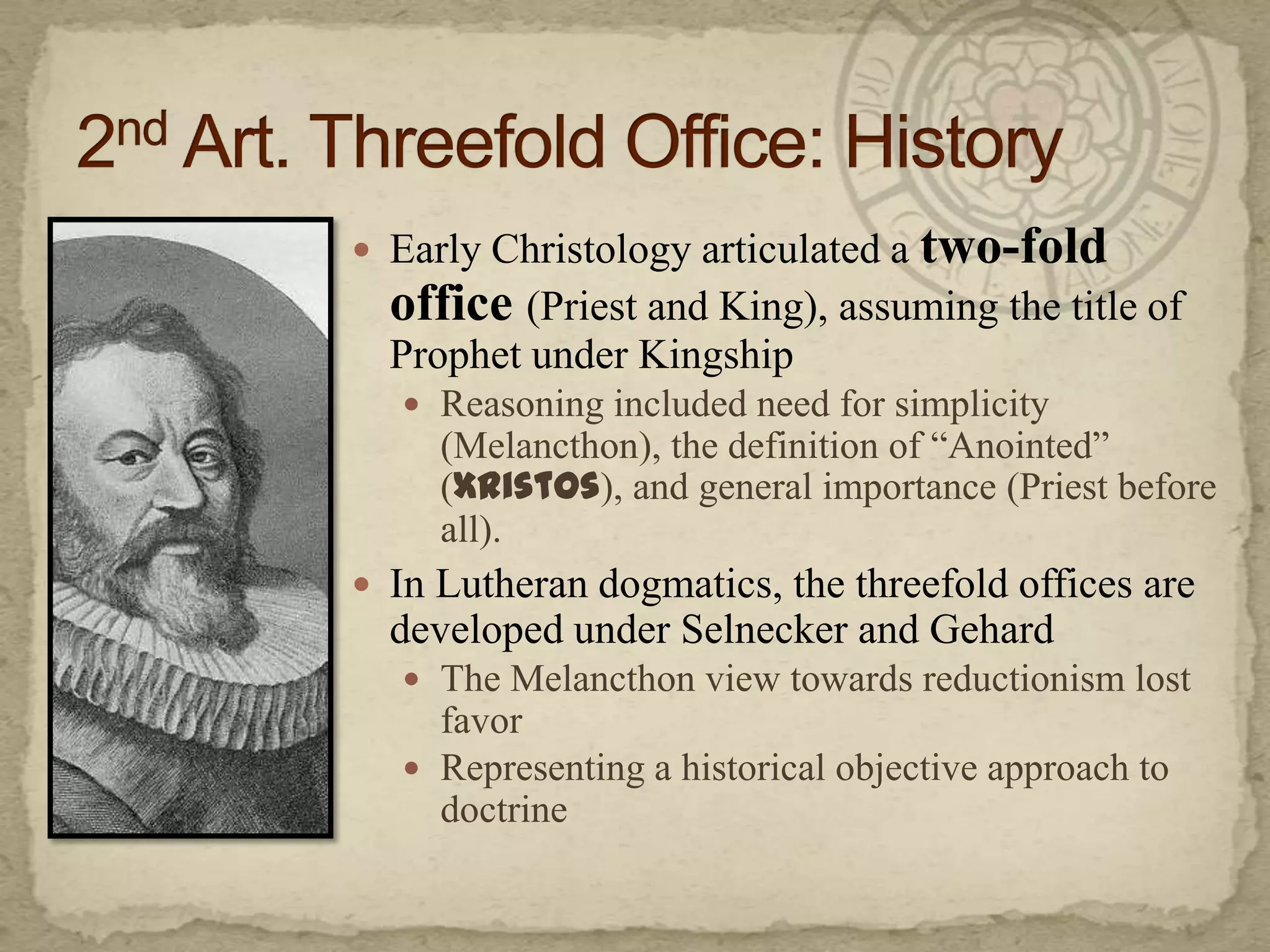 11.03.25 2nd article christ's 3 fold office-prophet, priest, king | PPTX