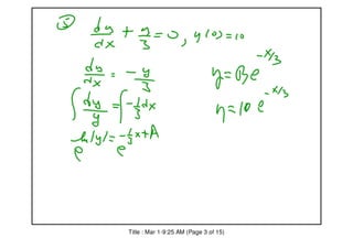 AP Calculus BC: 11-04 Harvard Text, Variable Separable | PPT