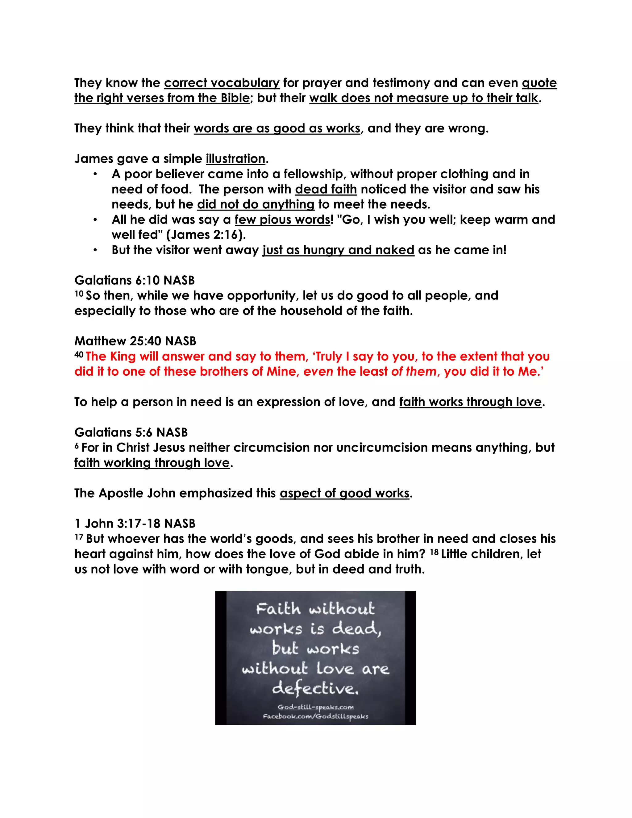 11-04-18, James 2;14-26, With Works | PDF