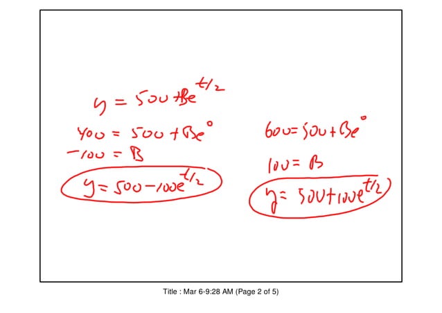 AP Calculus BC: 11-05 Harvard Text, Exponential Approach and Newton's ...