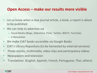 Scientific Information Resources & Services for CIAT Africa Staff | PPT