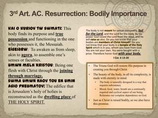 11.07.08 3rd article -the resurrection of the body and the life ...