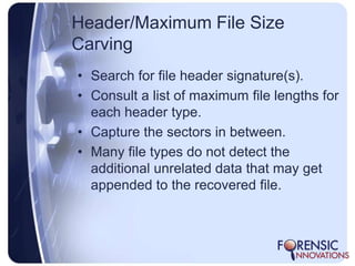Advances in File Carving | PPT