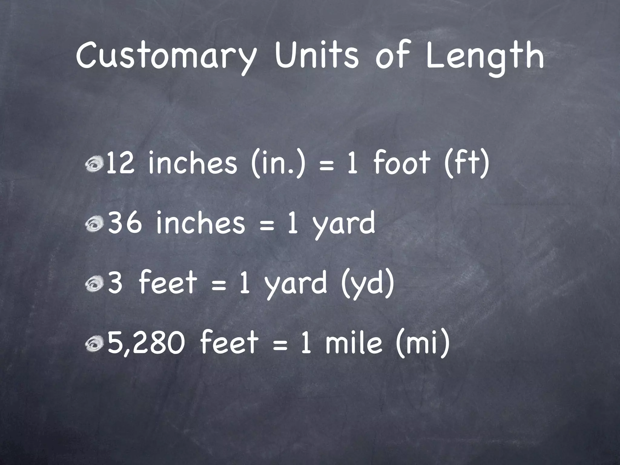 11-1 Customary Units of Length | KEY
