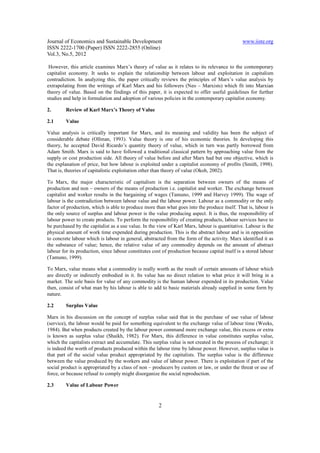 11.[1 6]an analysis of karl marx’s theory of value on the contemporary ...